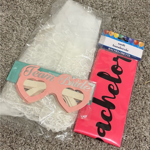Party Supplies | Bachelorette Party Team Bride Set Pink And White ...